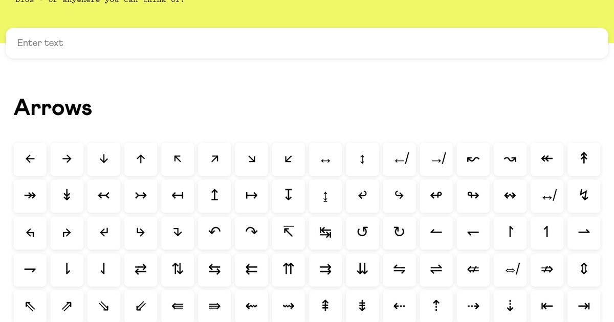 Cool Symbols (Copy & Paste 7K+ Symbols and Emojis) - Glyphy | Are.na
