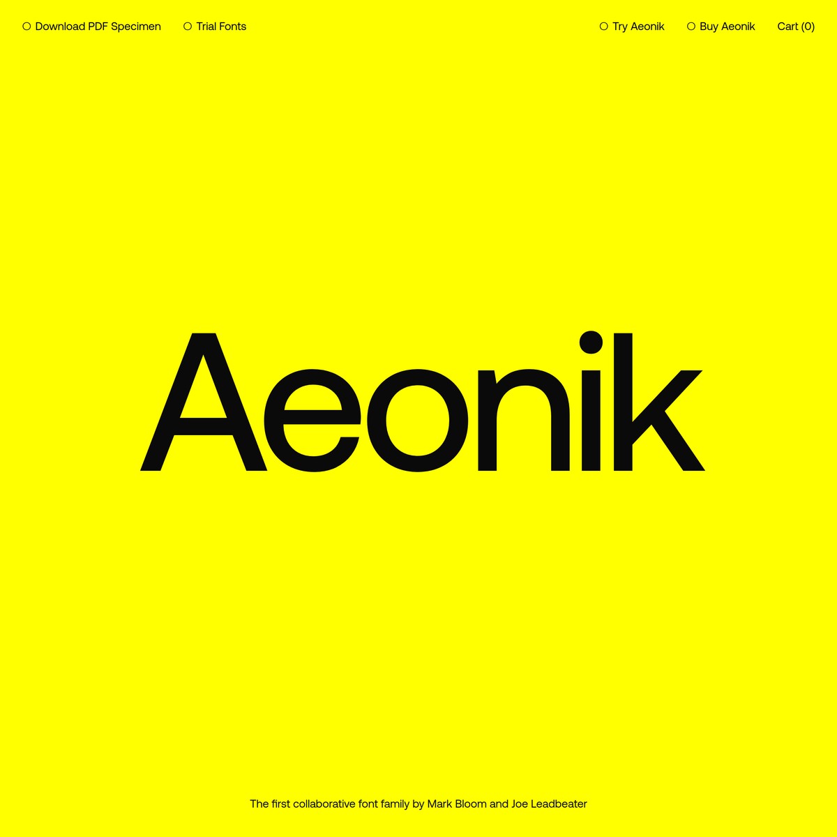 Aeonik — The first collaborative font family by Mark Bloom and Joe ...