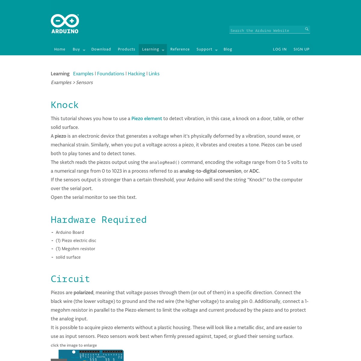 Arduino - Knock — Are.na