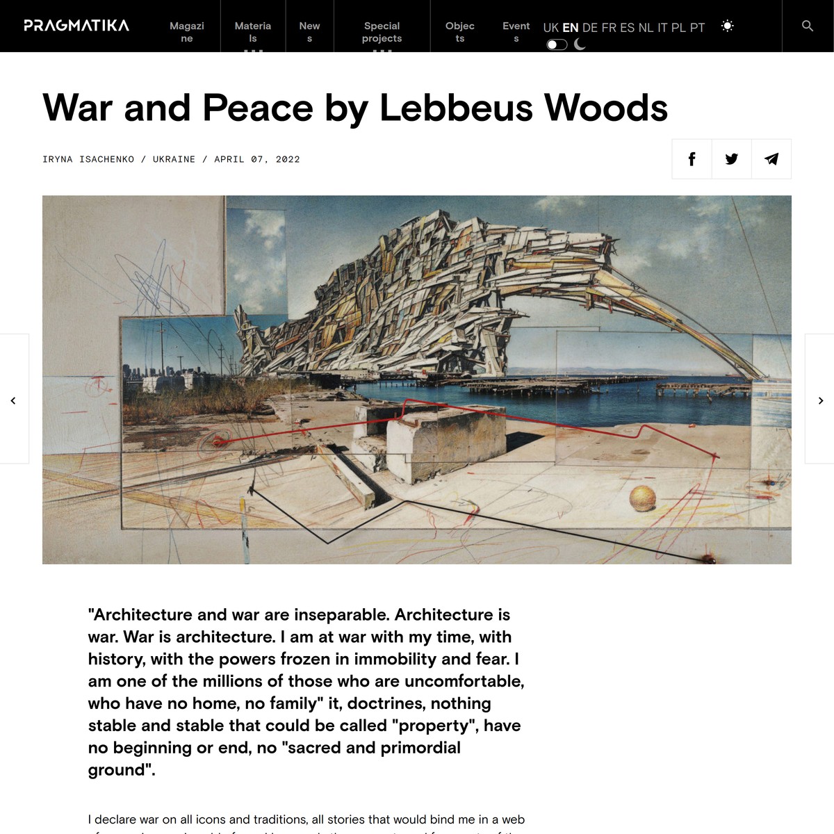 Lebbeus Woods, War and Architecture (1993) — Are.na