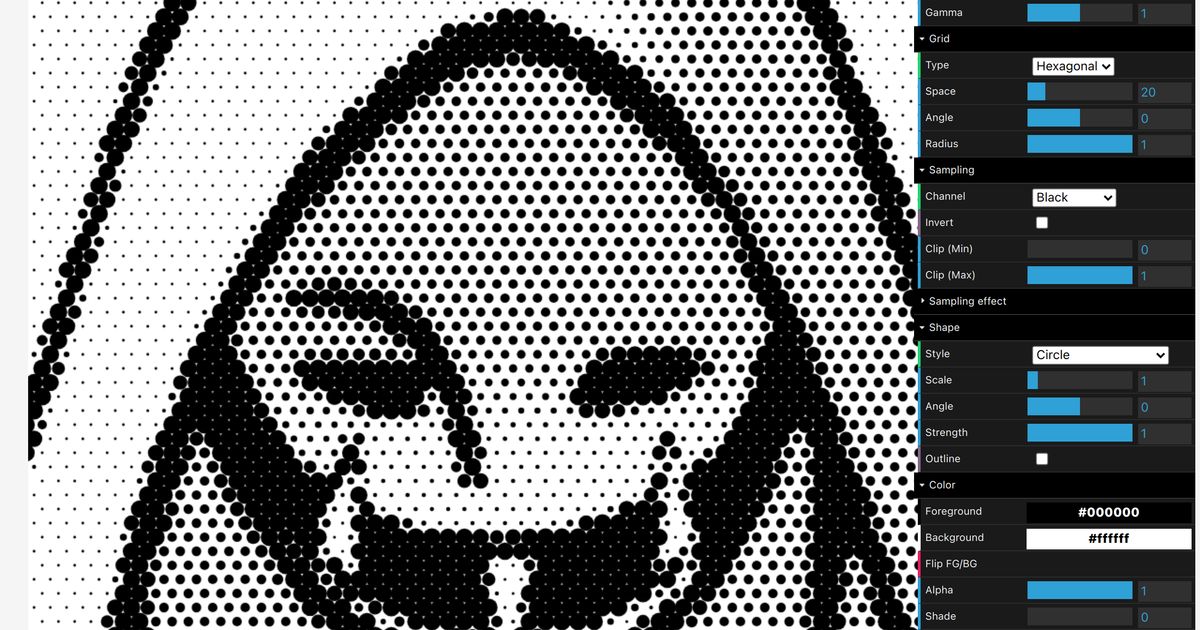 Vector Halftone Maker - Interactive PNG/SVG halftone pattern generator ...