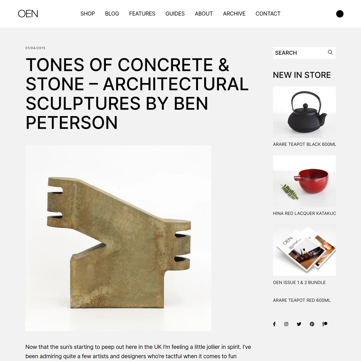 Tones of Concrete & Stone – Architectural Sculptures by Ben Peterson | OEN — Are.na
