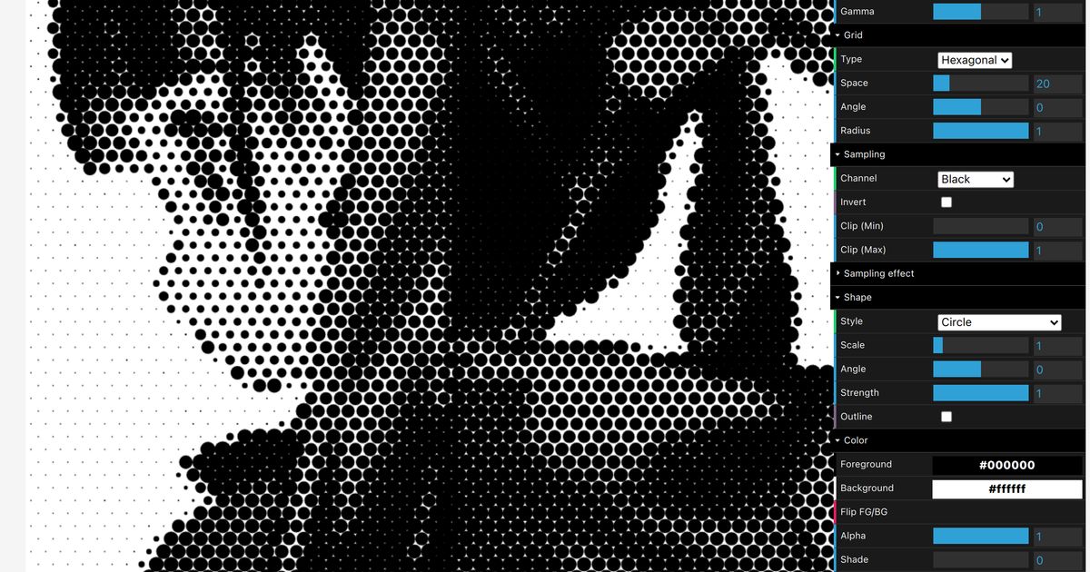 Vector Halftone Maker - Interactive PNG/SVG halftone pattern generator ...