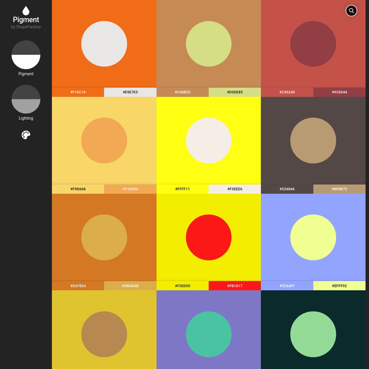 Pigment by ShapeFactory | Simple Color Palette Generator — Are.na