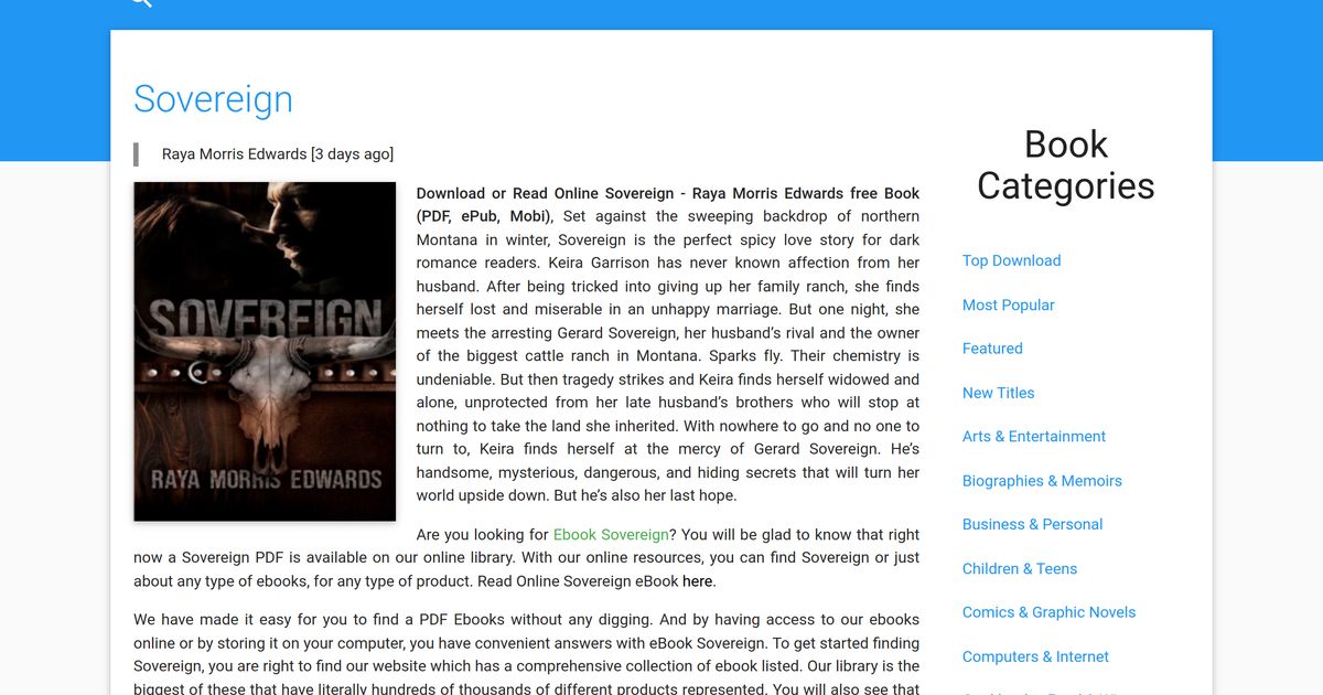 [Book] Sovereign PDF Free Download - Raya Morris Edwards | Are.na
