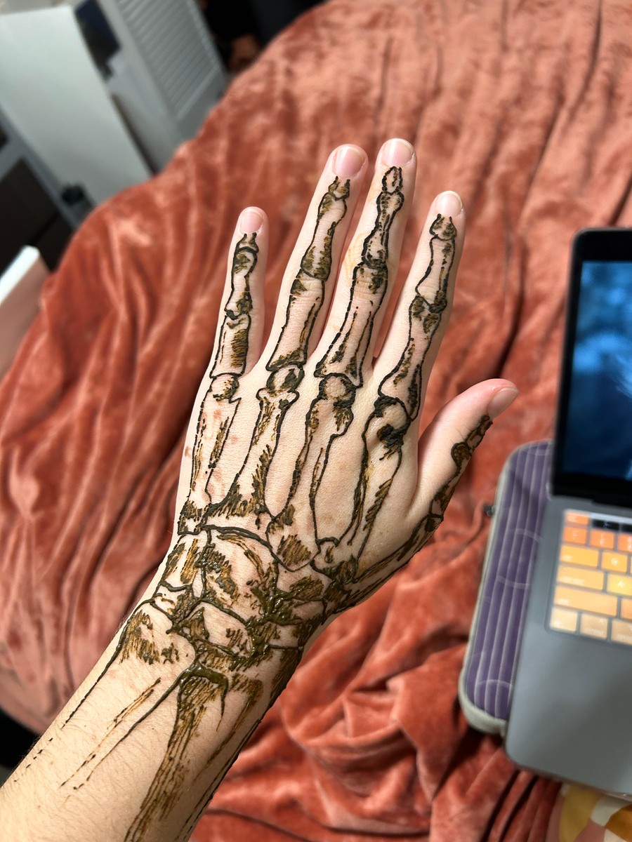 Skeleton hand with henna — Are.na