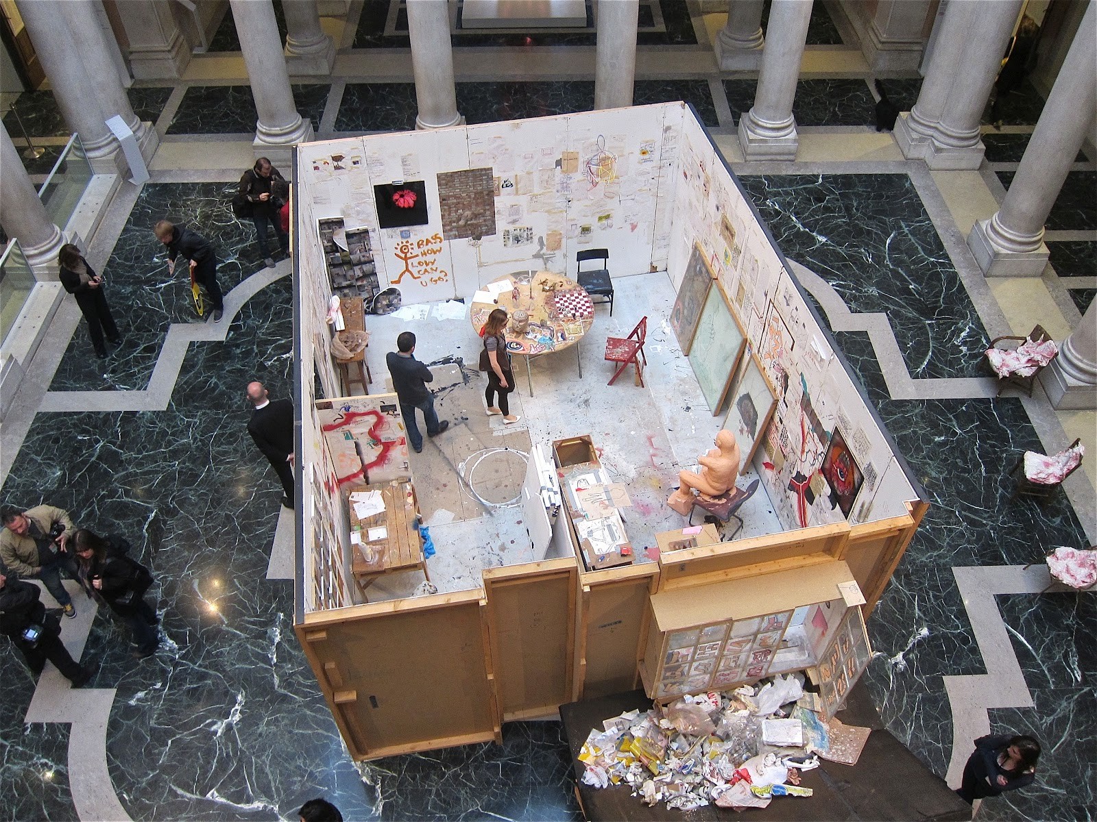 Installation view of Urs Fischer's Madame Fischer installation, Venice ...