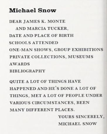 Michael Snow (1928–2023) | Are.na