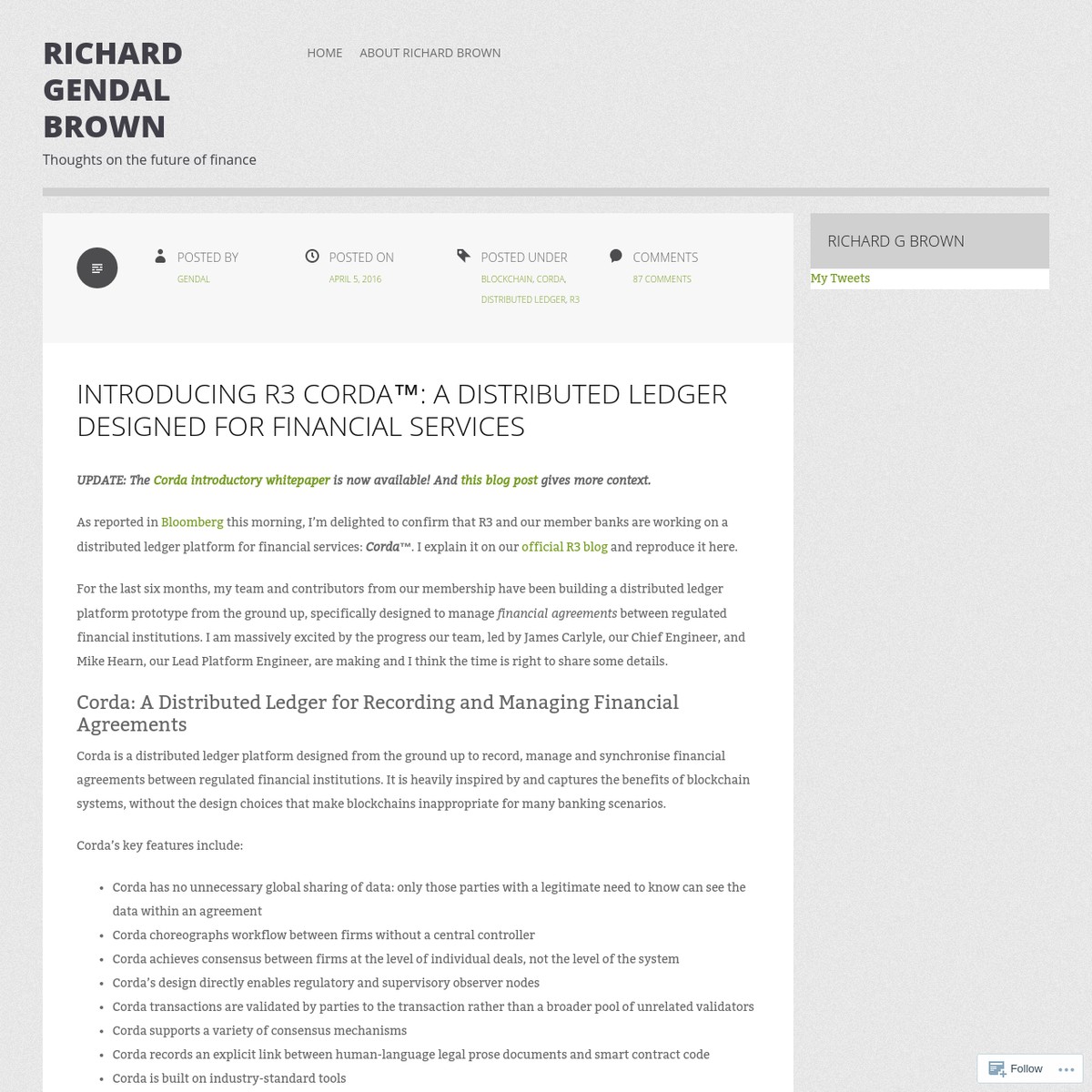 Introducing R3 Corda™: A Distributed Ledger Designed for Financial Services — Are.na