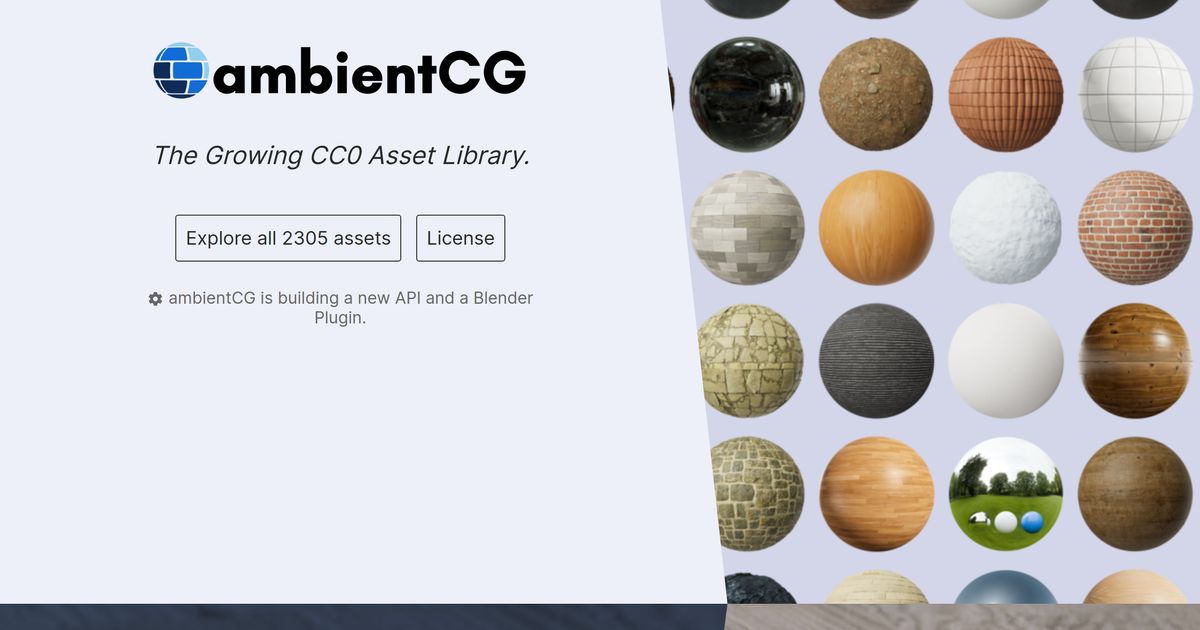 ambientCG - CC0 Textures, HDRIs and Models | Are.na