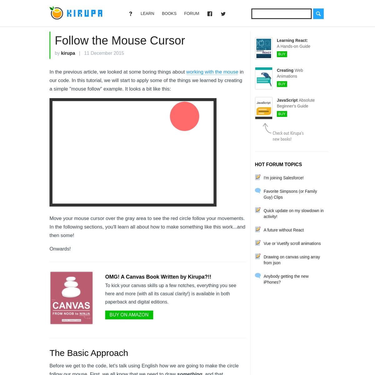Follow the Mouse Cursor — Are.na