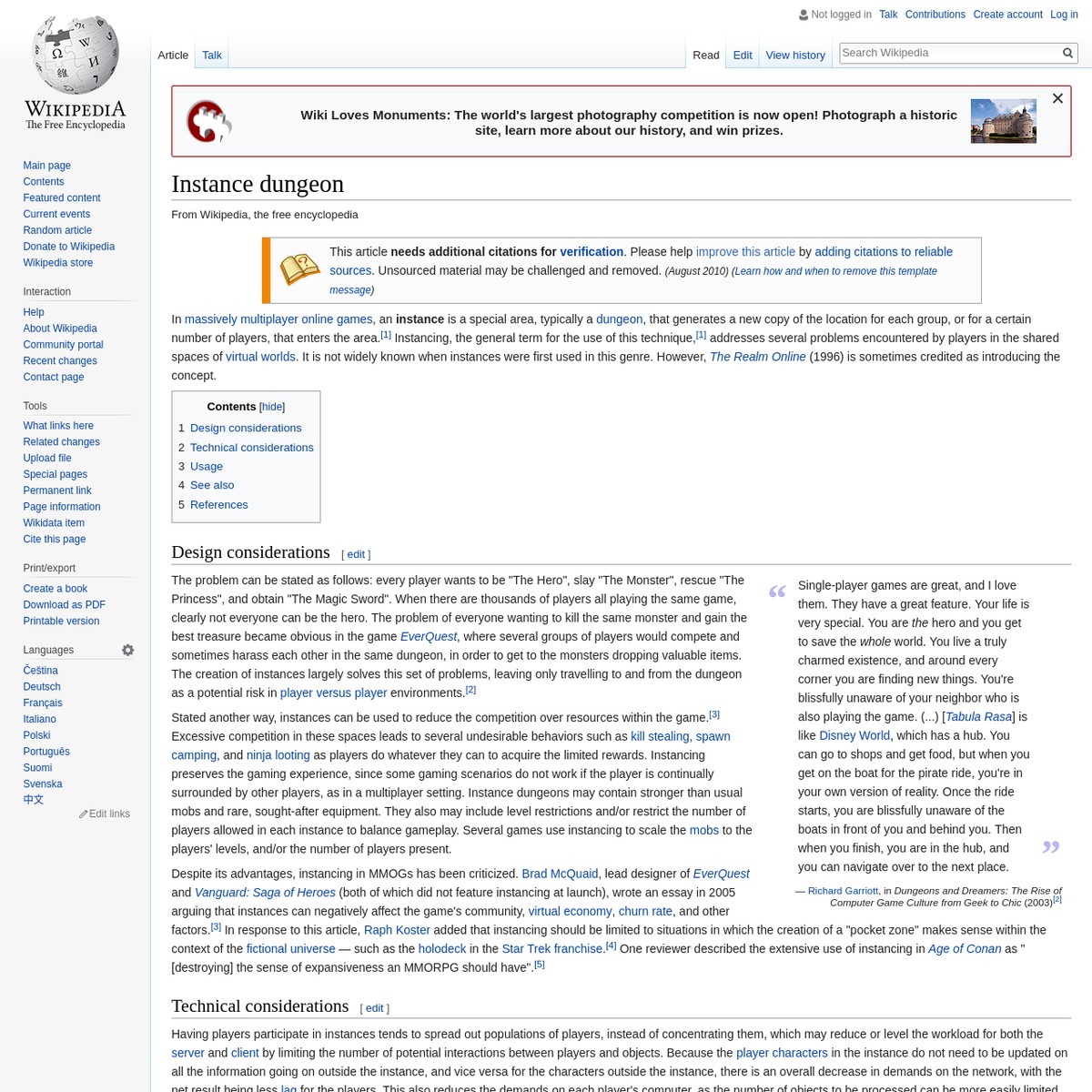 Instance dungeon - Wikipedia — Are.na