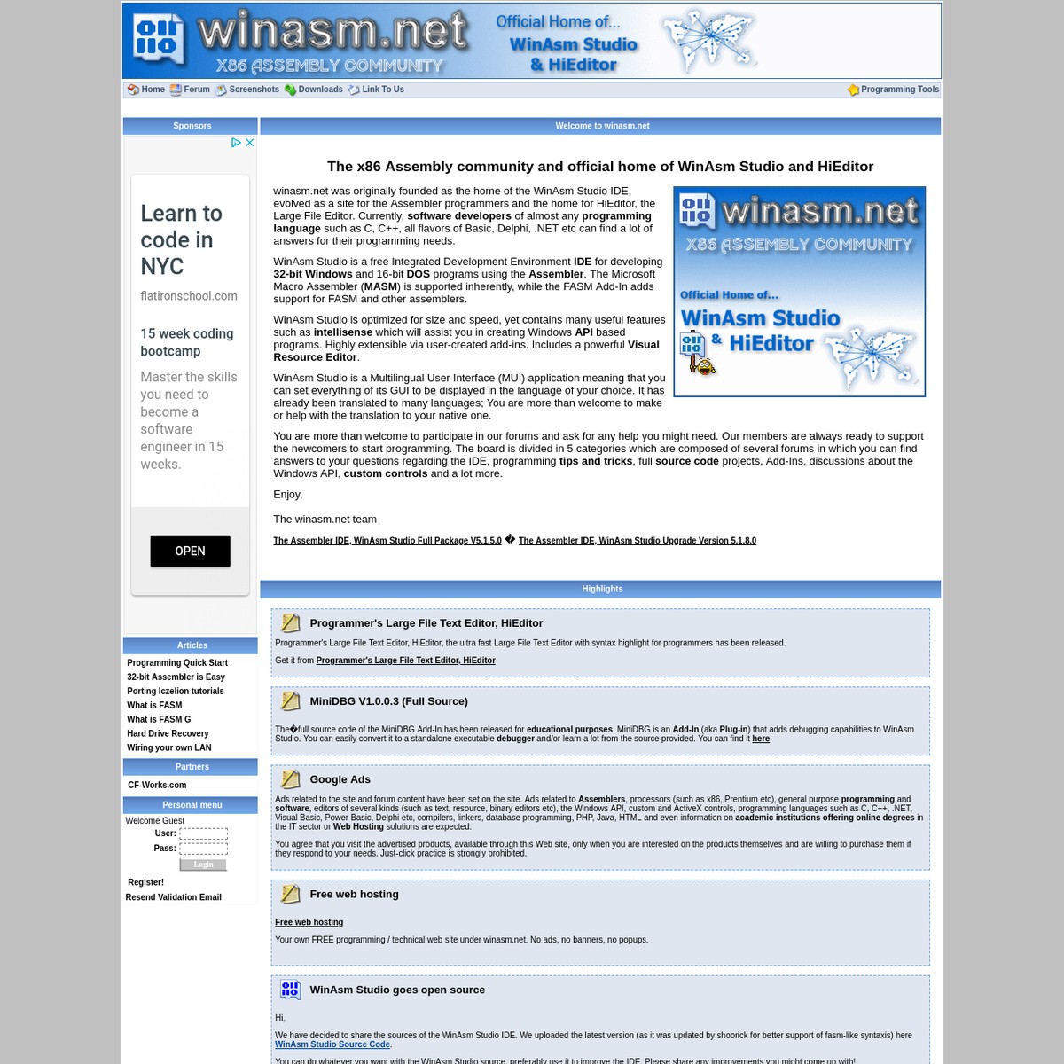 WinAsm Studio, The Assembly IDE - Free Downloads, Source Code — Are.na