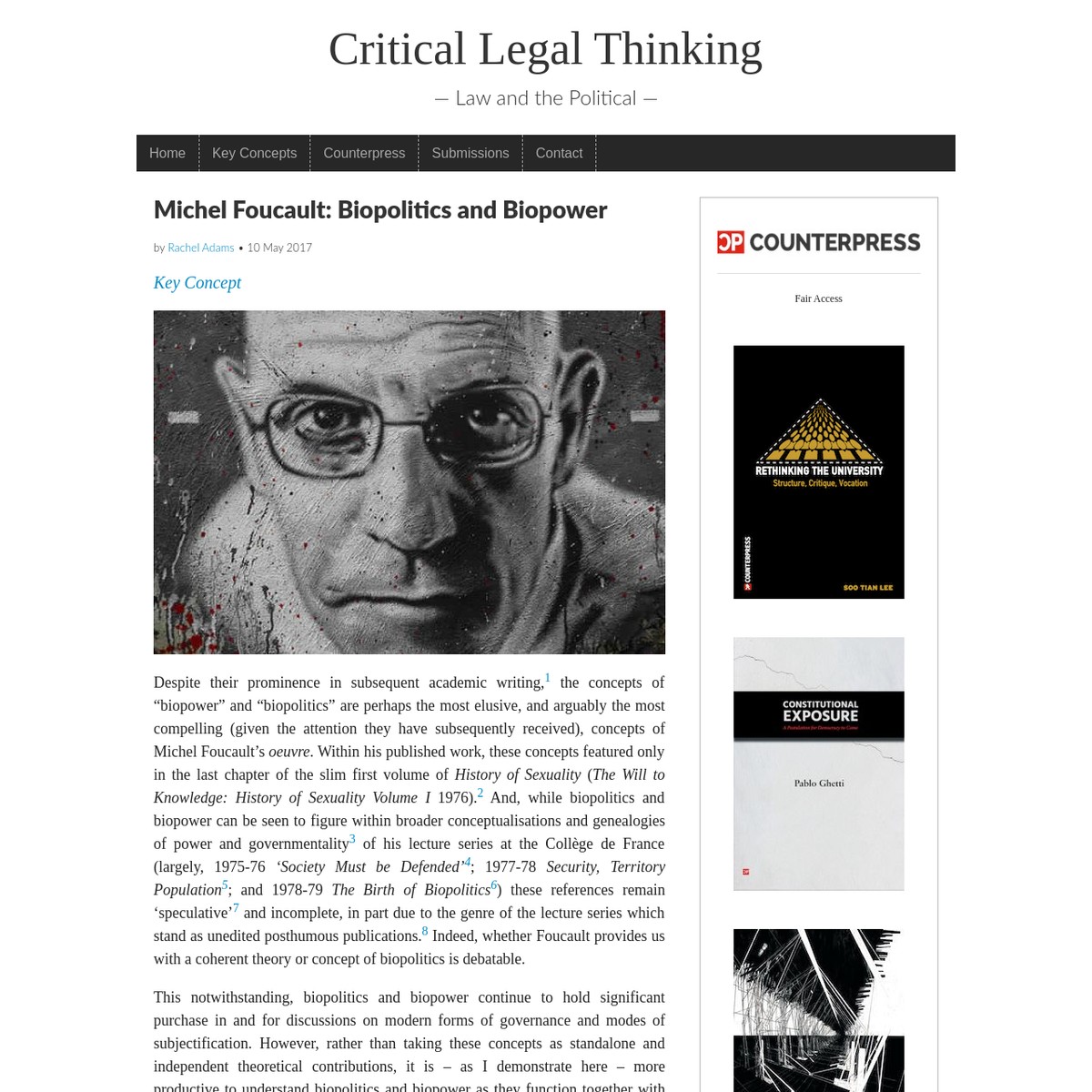 Michel Foucault: Biopolitics and Biopower — Are.na