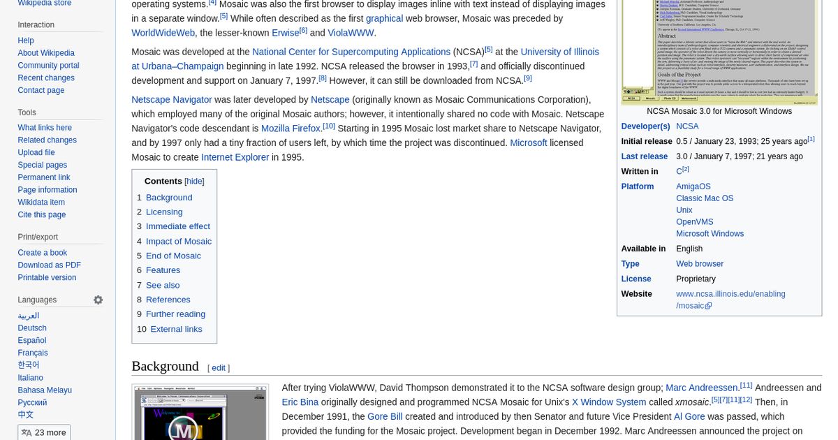 Mosaic (web browser) - Wikipedia | Are.na