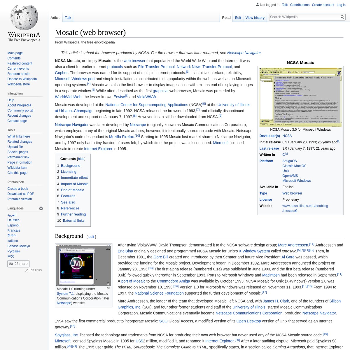 Mosaic (web browser) - Wikipedia — Are.na