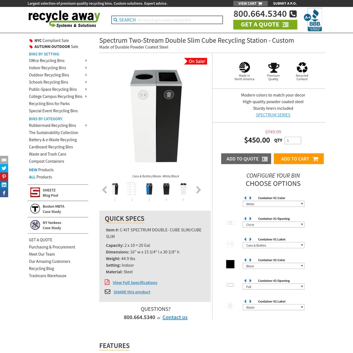 20 Gallon | Spectrum Double Cube Slim | Recycle Away — Are.na