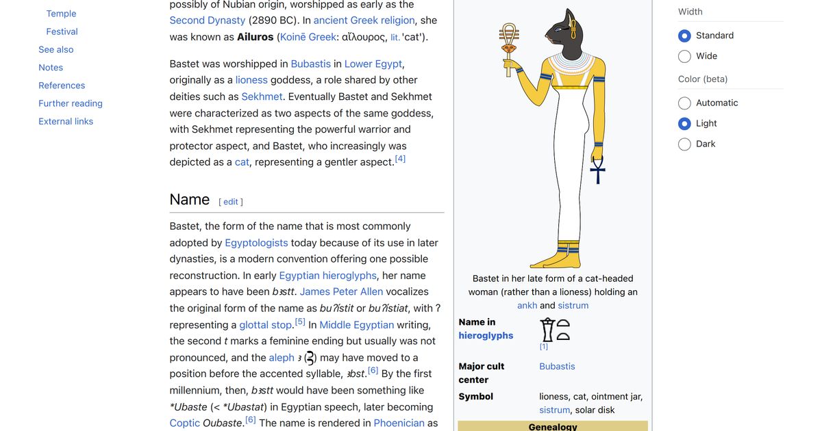 Bastet - Wikipedia | Are.na