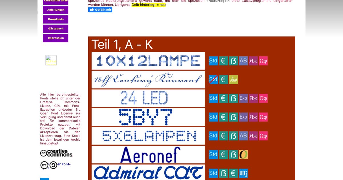 Meine Fonts | Are.na