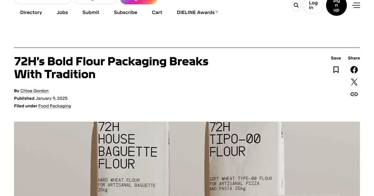 72H’s Bold Flour Packaging Breaks With Tradition | Are.na
