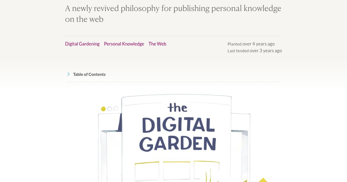A Brief History & Ethos of the Digital Garden | Are.na