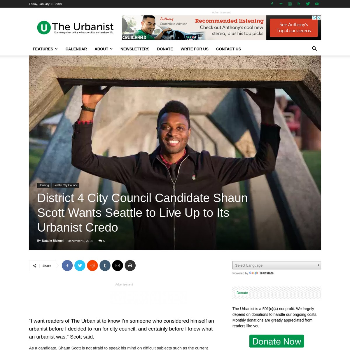 District 4 City Council Candidate Shaun Scott Wants Seattle to Live Up ...