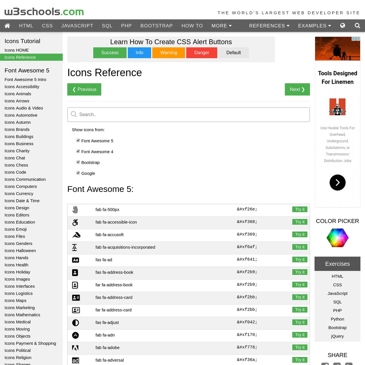 Icons from Font Awesome, Bootstrap and Google — Are.na