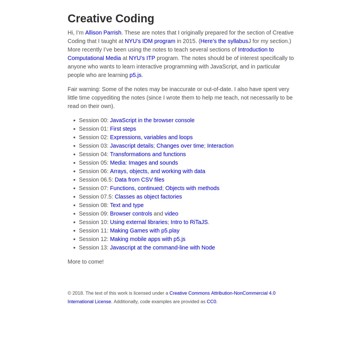 Creative Coding (Creative Coding) — Are.na