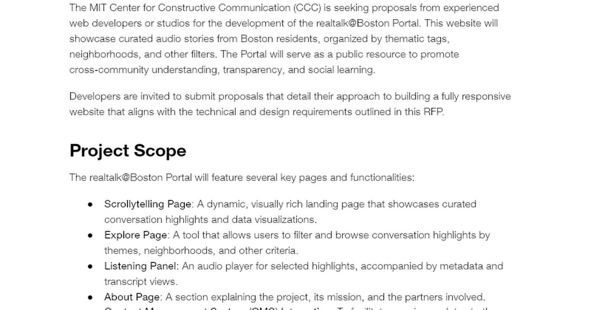 MIT Center for Constructive Communication, Contract Developer | Are.na