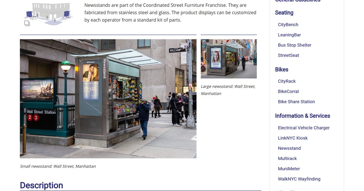 Newsstand | NYC Street Design Manual | Are.na