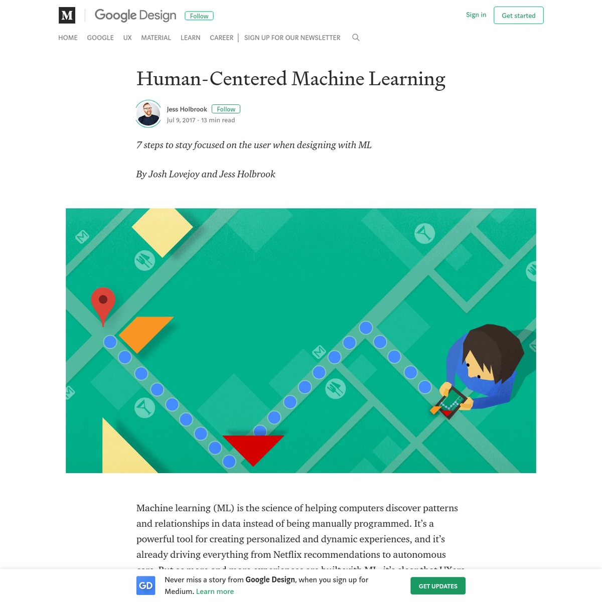 Human-Centered Machine Learning - Google Design - Medium — Are.na