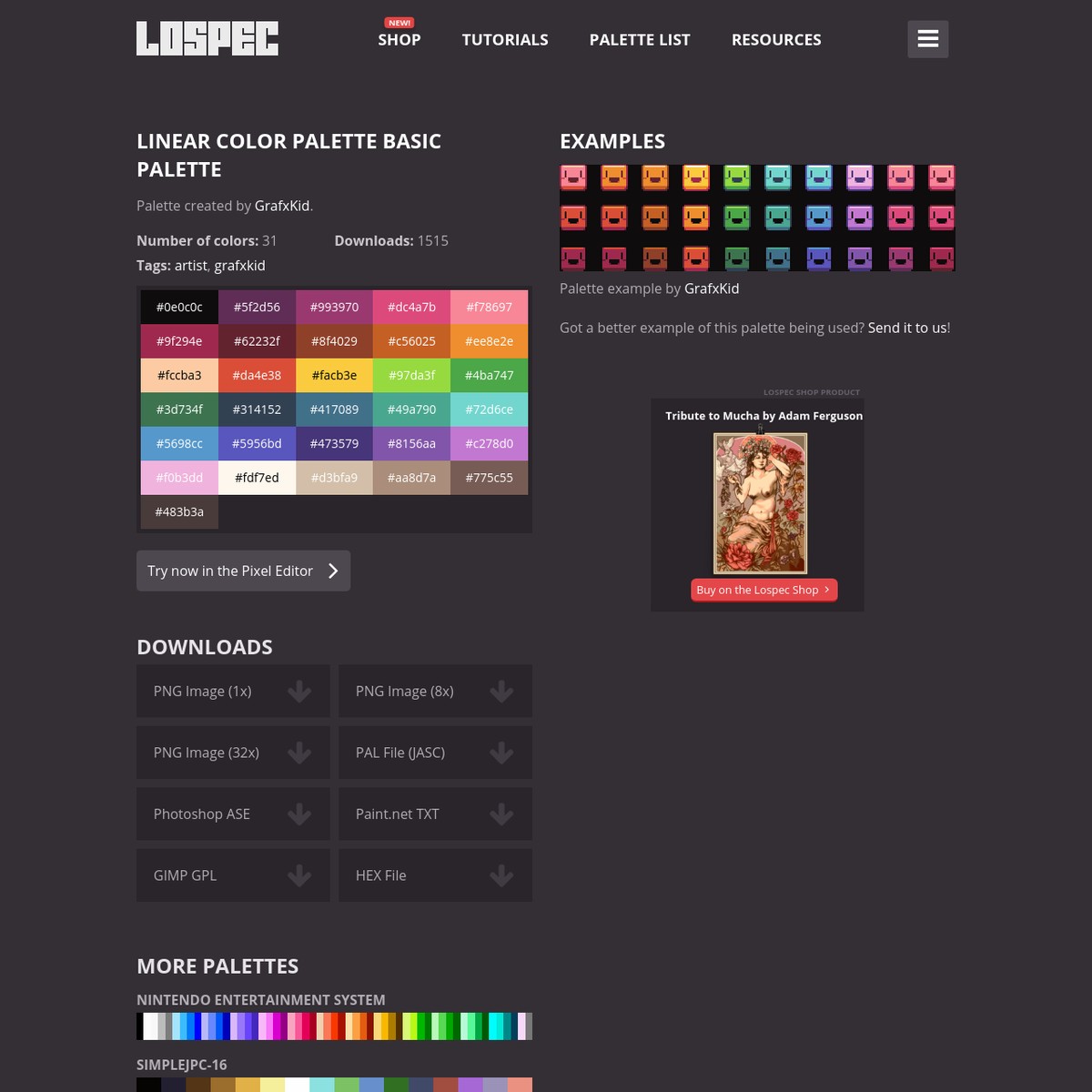 Linear Color Palette Basic Palette — Are.na