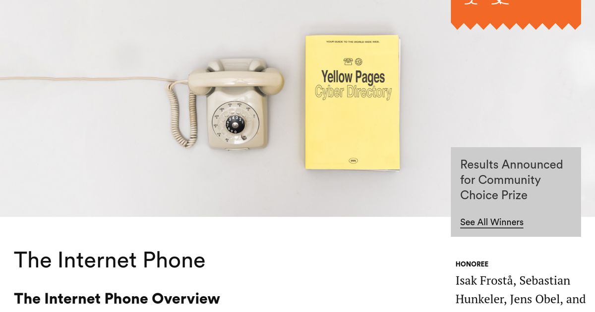 The Internet Phone - by Isak Frostå, Sebastian Hunkeler, Jens Obel, and ...