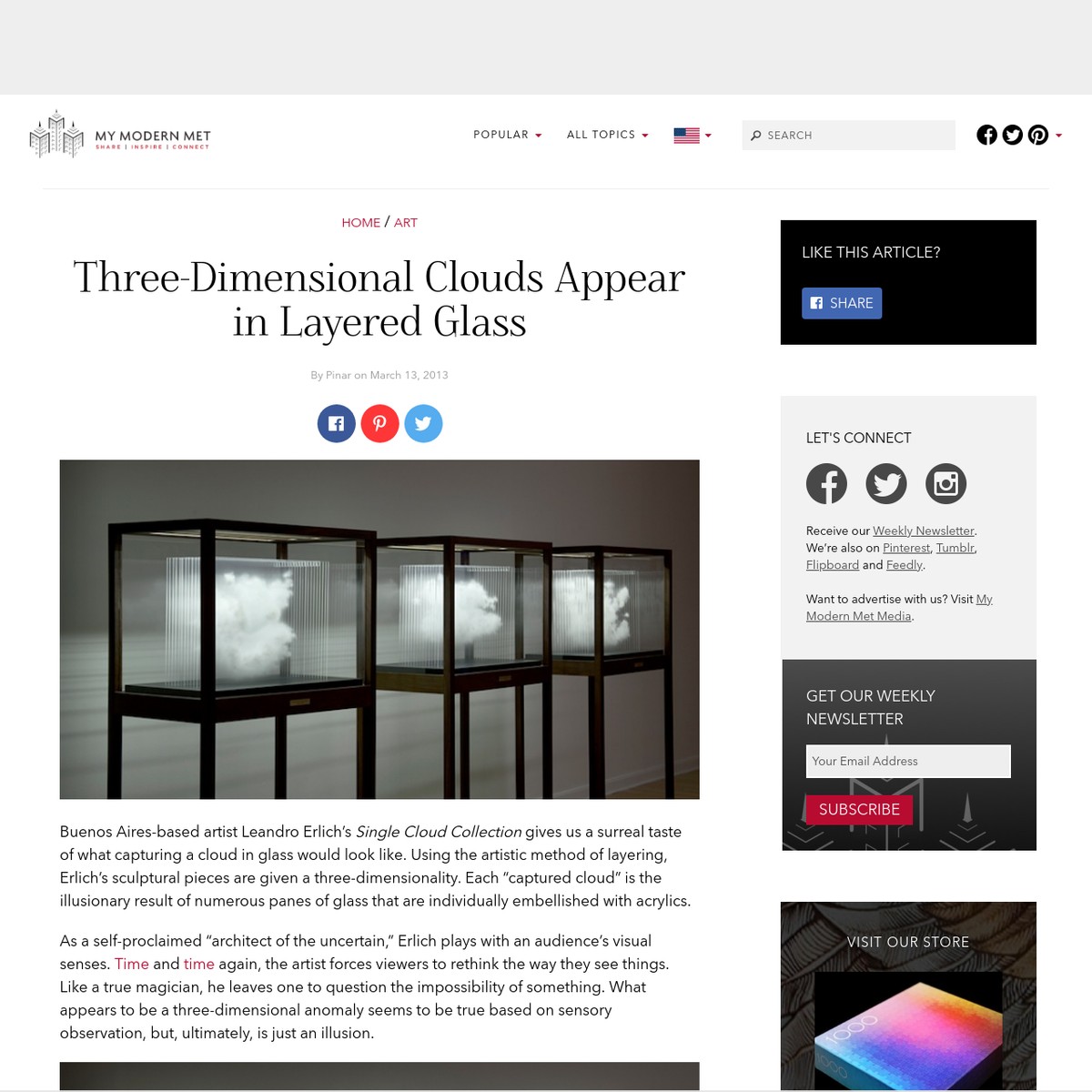 Three-Dimensional Clouds Appear in Layered Glass - My Modern Met — Are.na