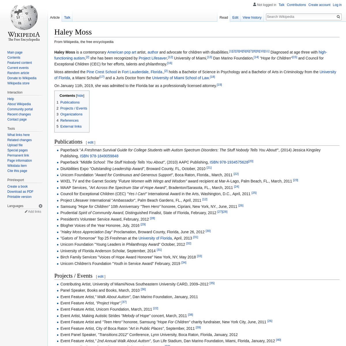 Haley Moss - Wikipedia — Are.na